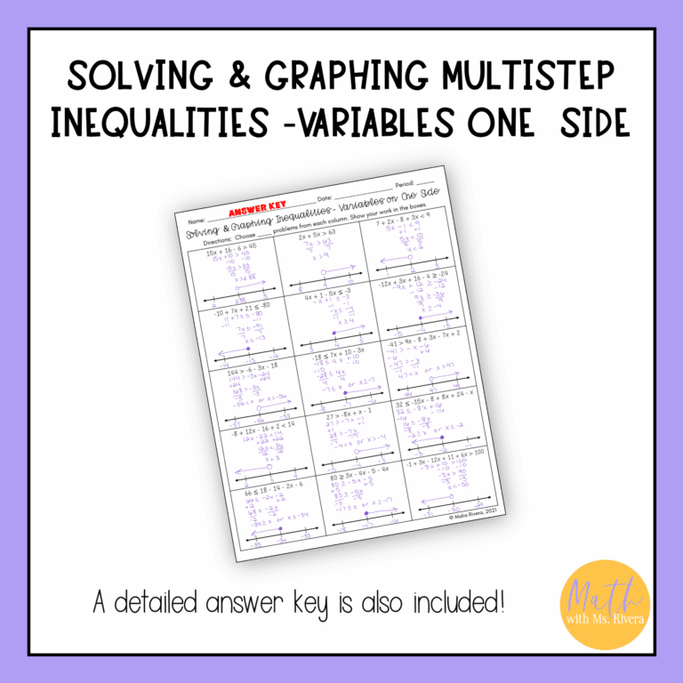 Solving and Graphing Multi Step Inequalities by Combining Like Terms ...