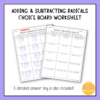Adding and Subtracting Radical Expressions Worksheet Choice Board ...