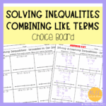 Solving and Graphing Multi Step Inequalities by Combining Like Terms ...