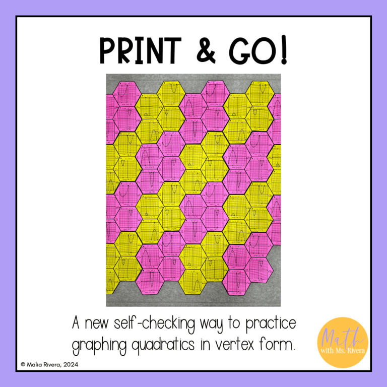 Graphing Quadratics in Vertex Form Collaborative Tessellation Bulletin ...