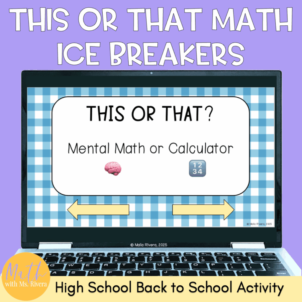 High School Math About Me Bulletin Board Back to School Activity ...