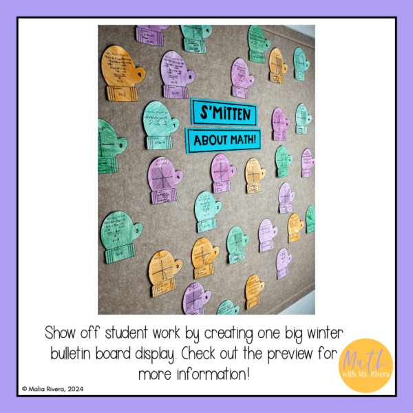 EDITABLE Graphing Linear Inequalities Mittens Winter Bulletin Board ...